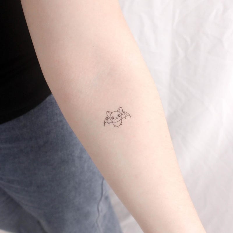 Temporary Tattoo Bat - Etsy