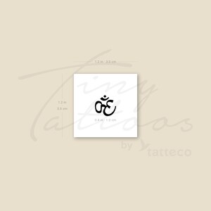 Tiny Om Temporary Tattoo (set of 3) - Etsy