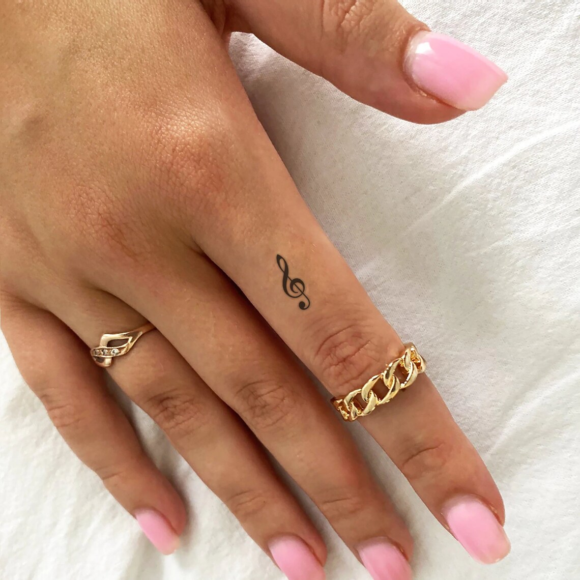 Tiny Treble Clef Temporary Tattoo (set of 3) - Etsy