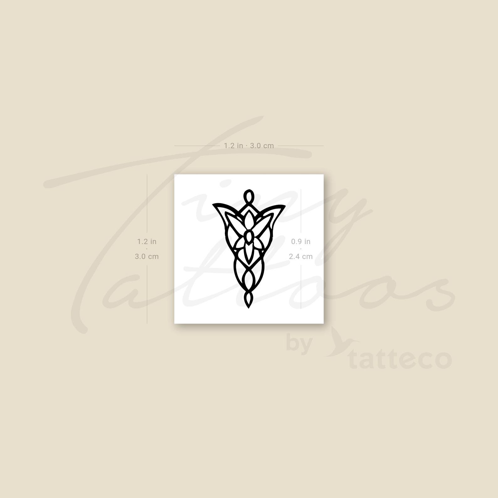 Evenstar Temporary Tattoo (set of 3) - Etsy