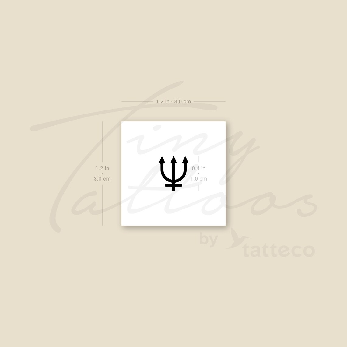 Neptune Planetary Symbol Temporary Tattoo set of 3 - Etsy