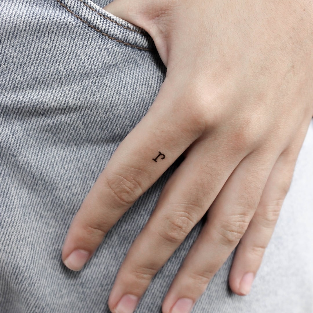 R Typewriter Lowercase Temporary Tattoo (set of 3) - Etsy