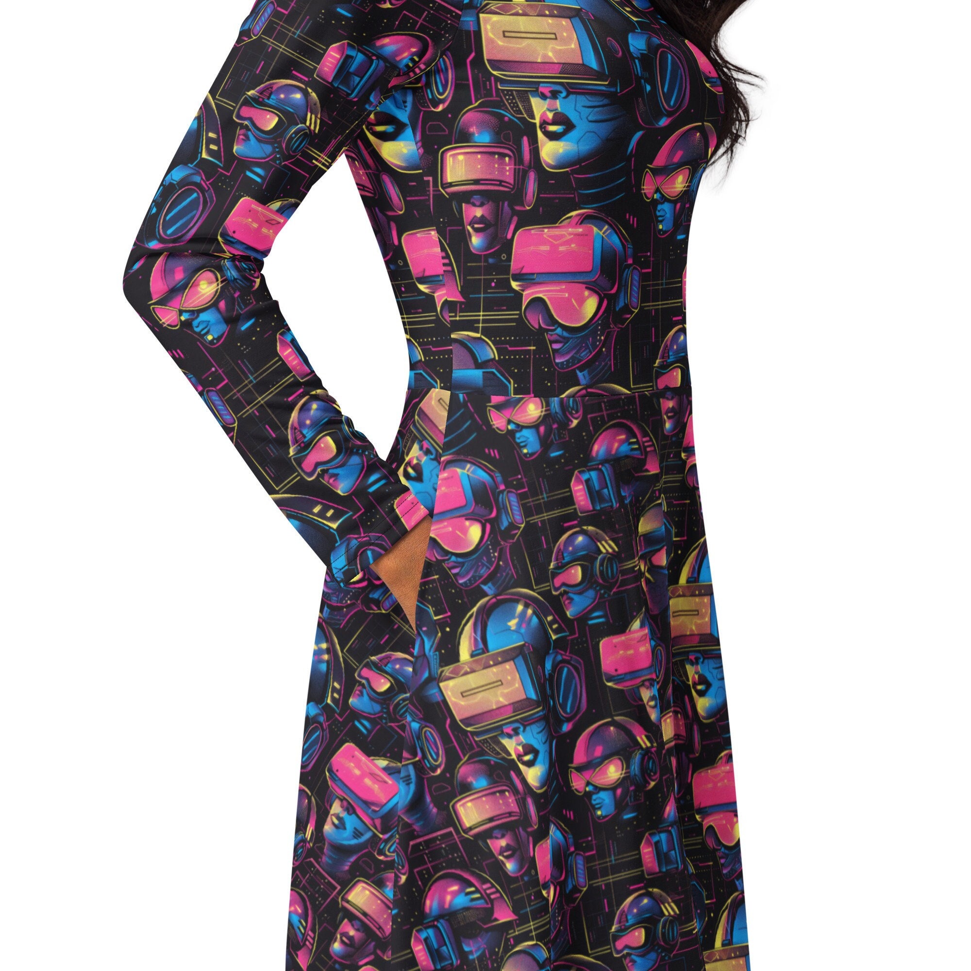 Cyberpunk Dress, Ai Themed Dress, Futuristic Dress, Cyborg Dress - Etsy
