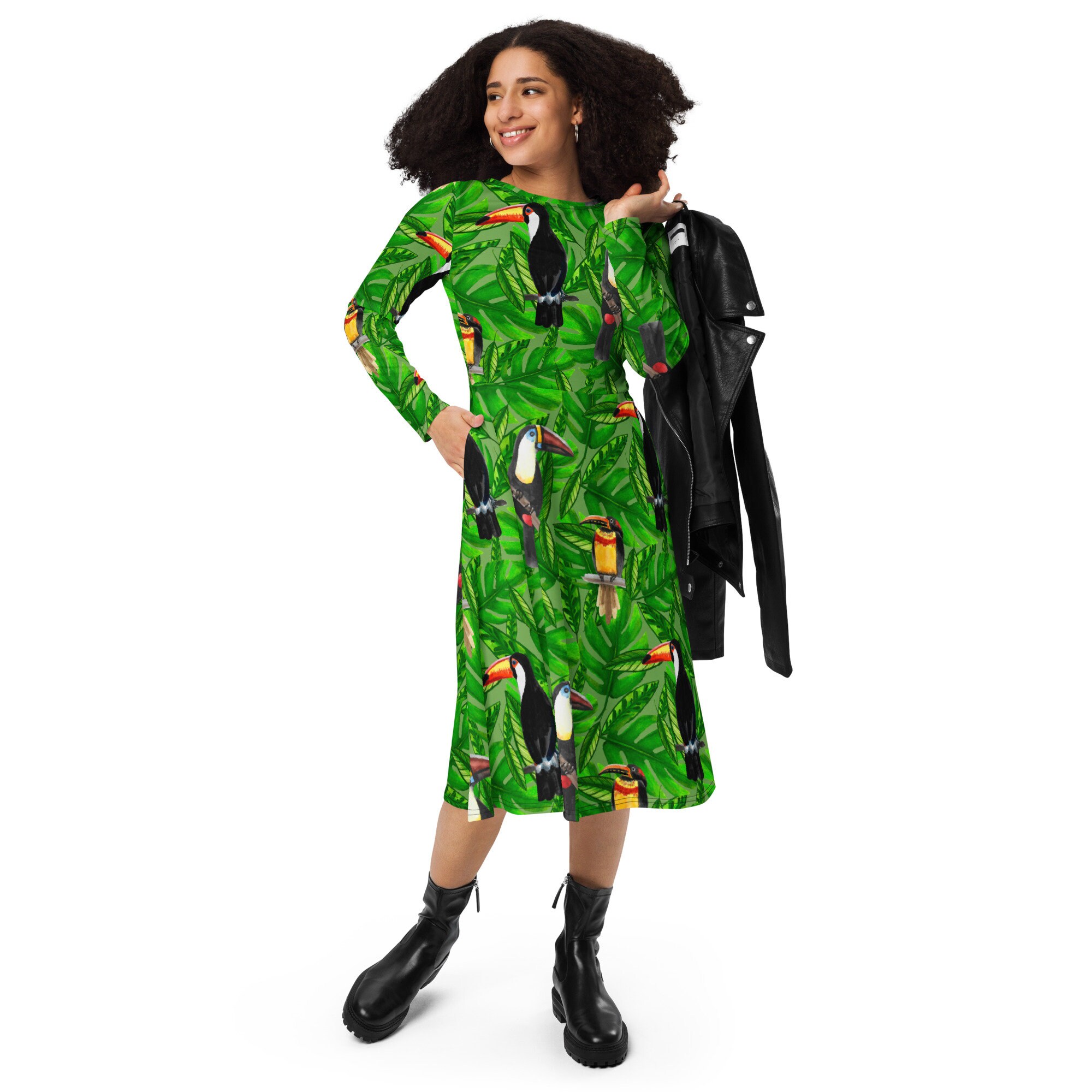 Rainforest Dress, Tropical Birds, Teacher Dress, Jungle Theme - Etsy