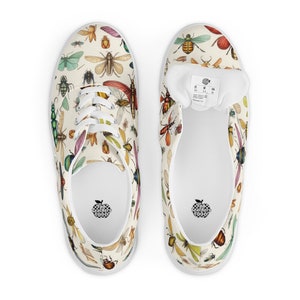 Insect Themed Women’s Canvas Shoes, Bug Lover Gift, Cottage Core Shoes ...