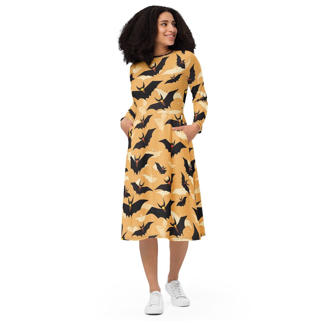 Bat Dress, Halloween Dress, Spooky Bats Dress, Halloween Outfit ...