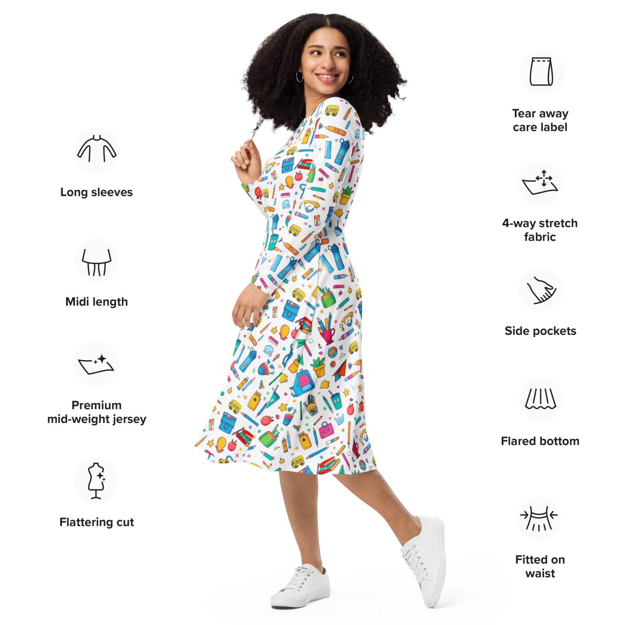 School Teacher Dress Back to School Dress ABC Dress Fun - Etsy