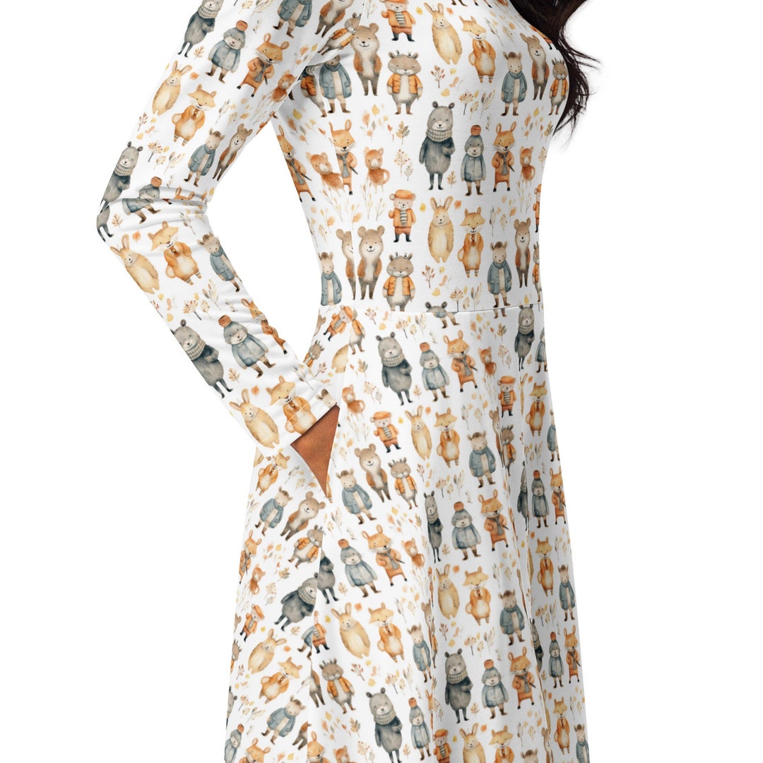 Forest Animals Dress, Cute Creatures in Clothes - Etsy