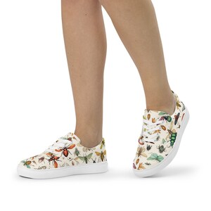 Insect Themed Women’s Canvas Shoes, Bug Lover Gift, Cottage Core Shoes ...