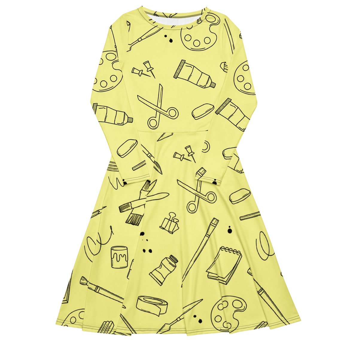 Art Supplies Dress, Art Teacher Dress, Art Class, Painter Dress, Adult ...