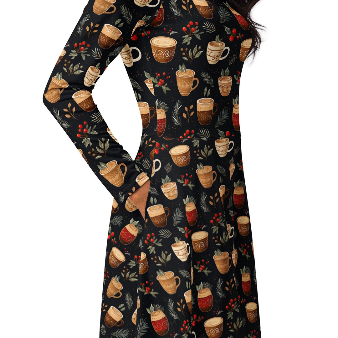 Coffee Dress, Hot Coco Dress, Hot Coco Lover - Etsy