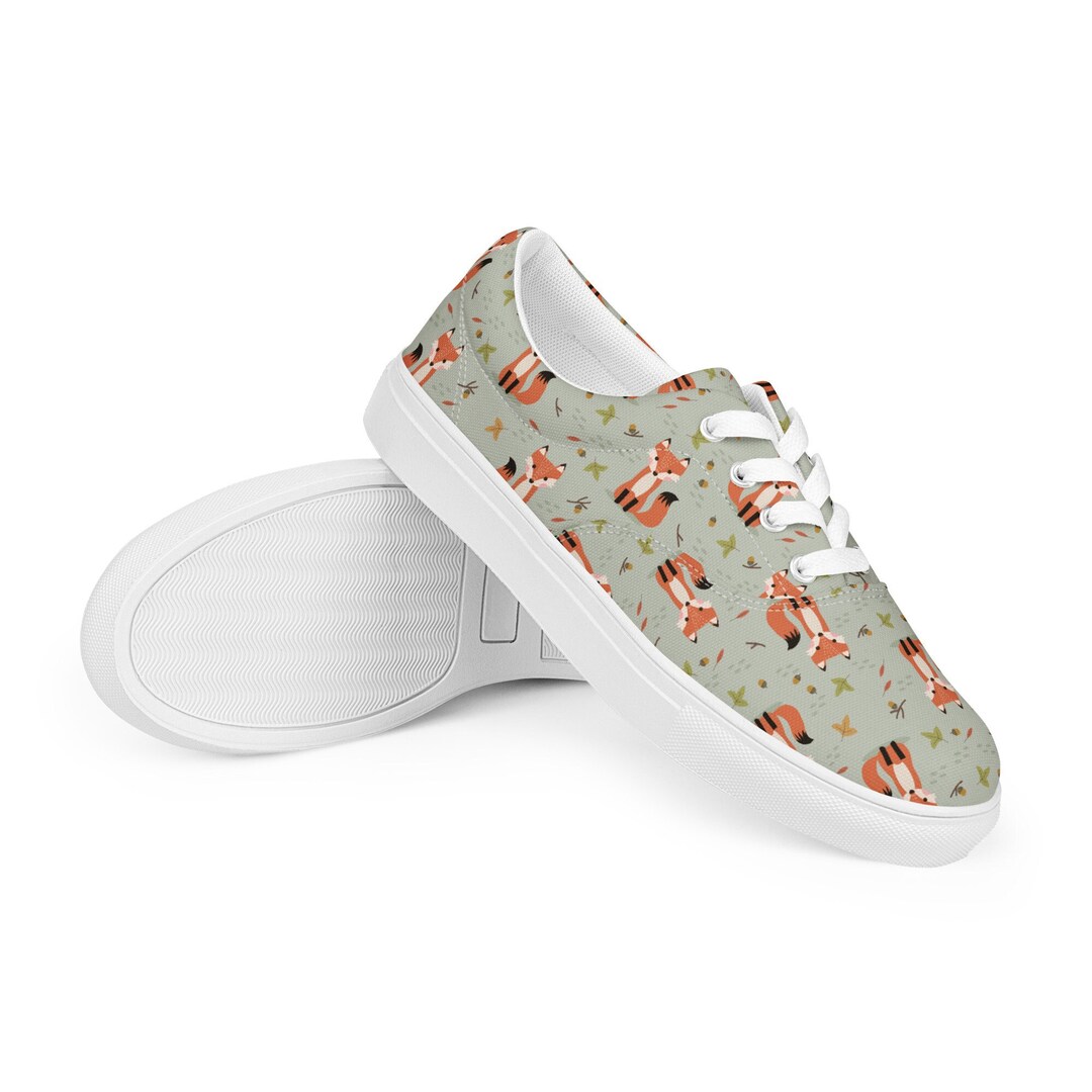 Fox Sneakers, Forest Animals Theme, Woodland Creatures Shoes - Etsy