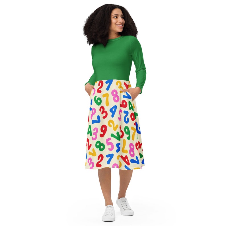 Numbers Teacher Dress, Math Teacher Dress, Kindergarten Teacher Dress ...