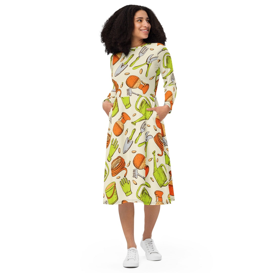 Garden Tools Dress, Gardening Dress, Garden Themed Dress, Teacher Dress ...