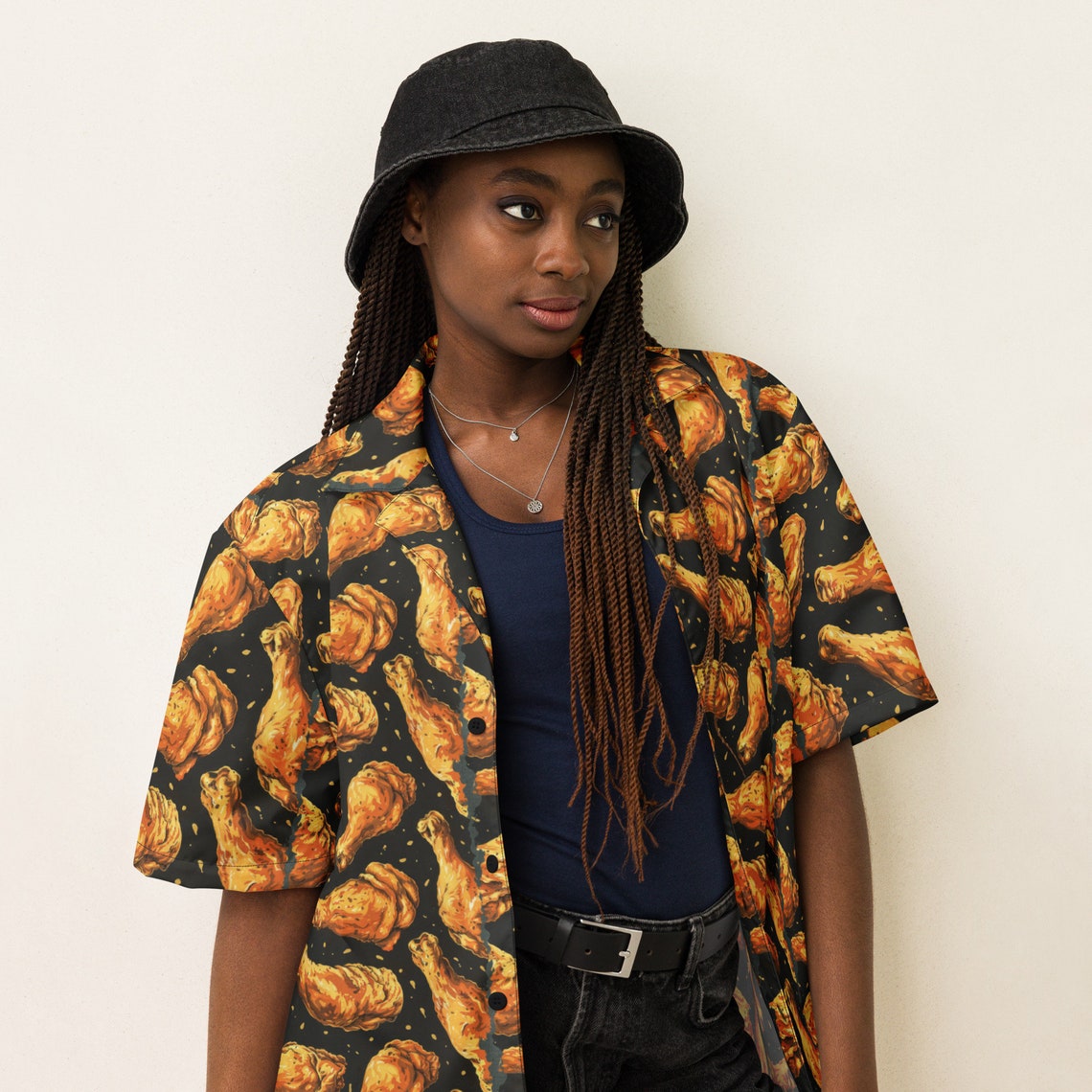 Fried Chicken Hawaiian Shirt, Summer Food Hawaiian Shirt, Fast Food ...