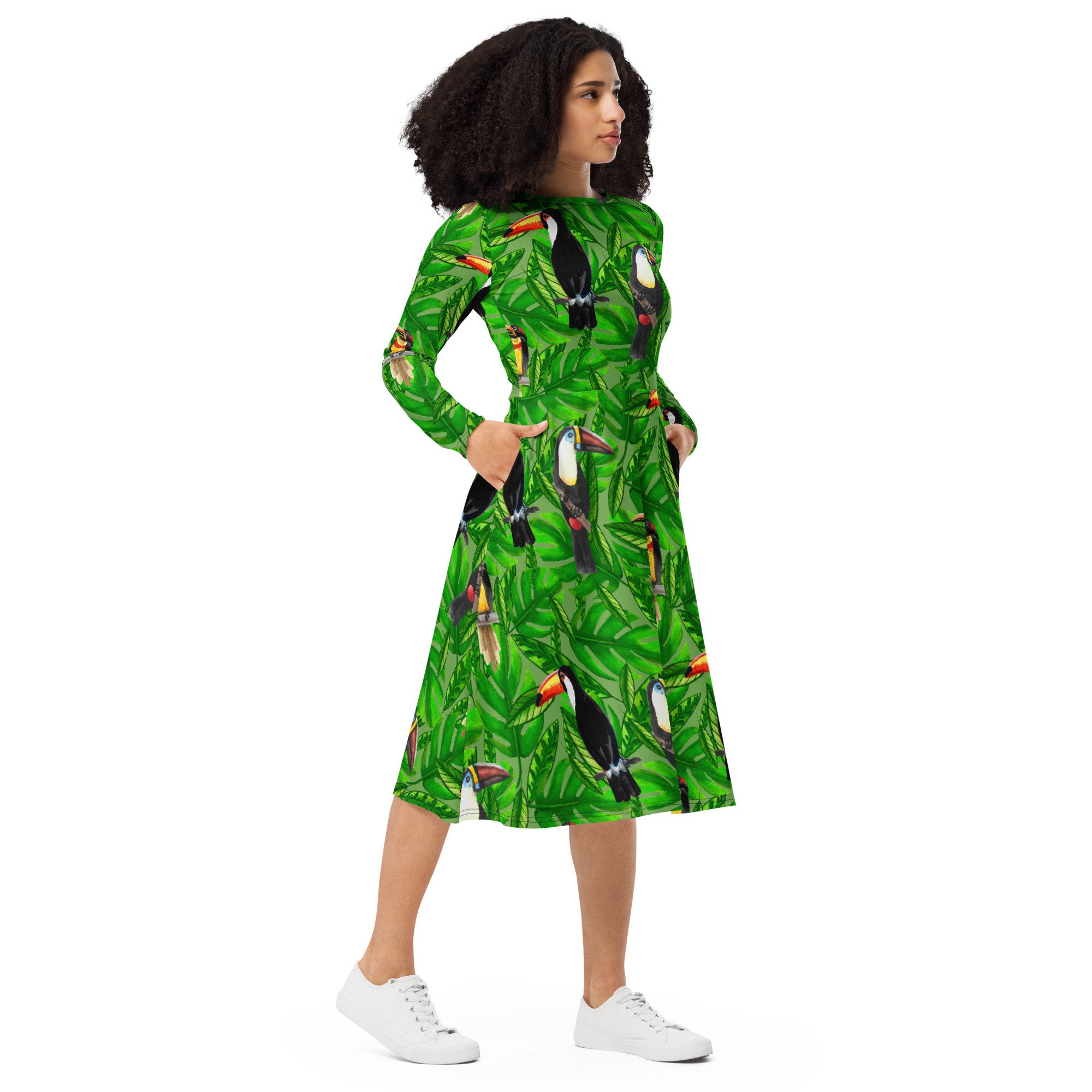 Rainforest Dress Tropical Birds Teacher Dress Jungle Theme - Etsy