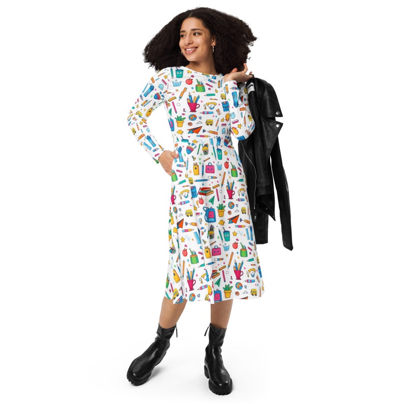 School Teacher Dress, Back to School Dress, ABC Dress, Fun Classroom ...