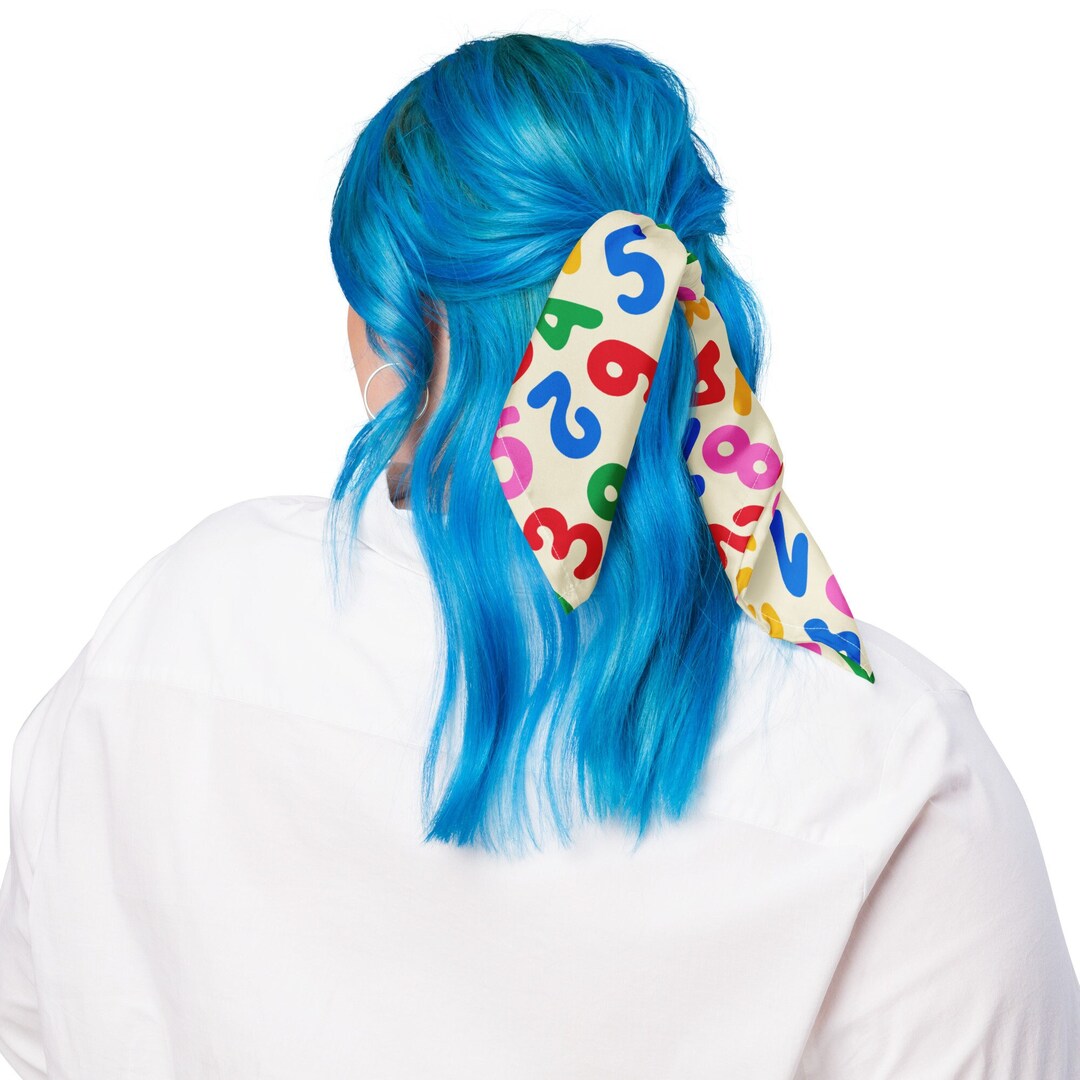 Colorful Numbers Bandana, Math Teacher Accessory, Math Teacher Scarf - Etsy