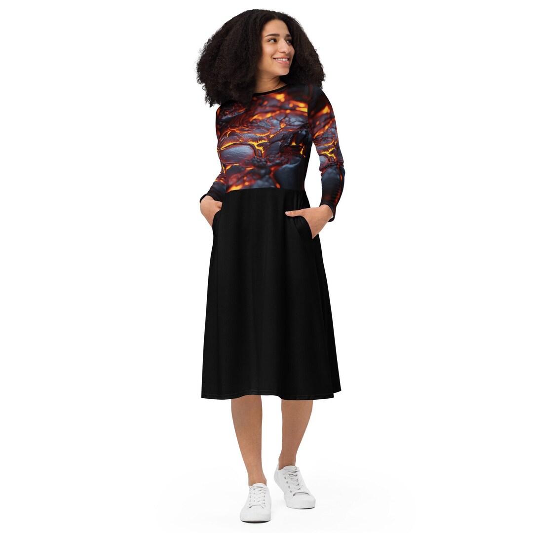 Lava Dress, Magma Outfit, Geology Teacher Dress, Volcano Outfit, School ...