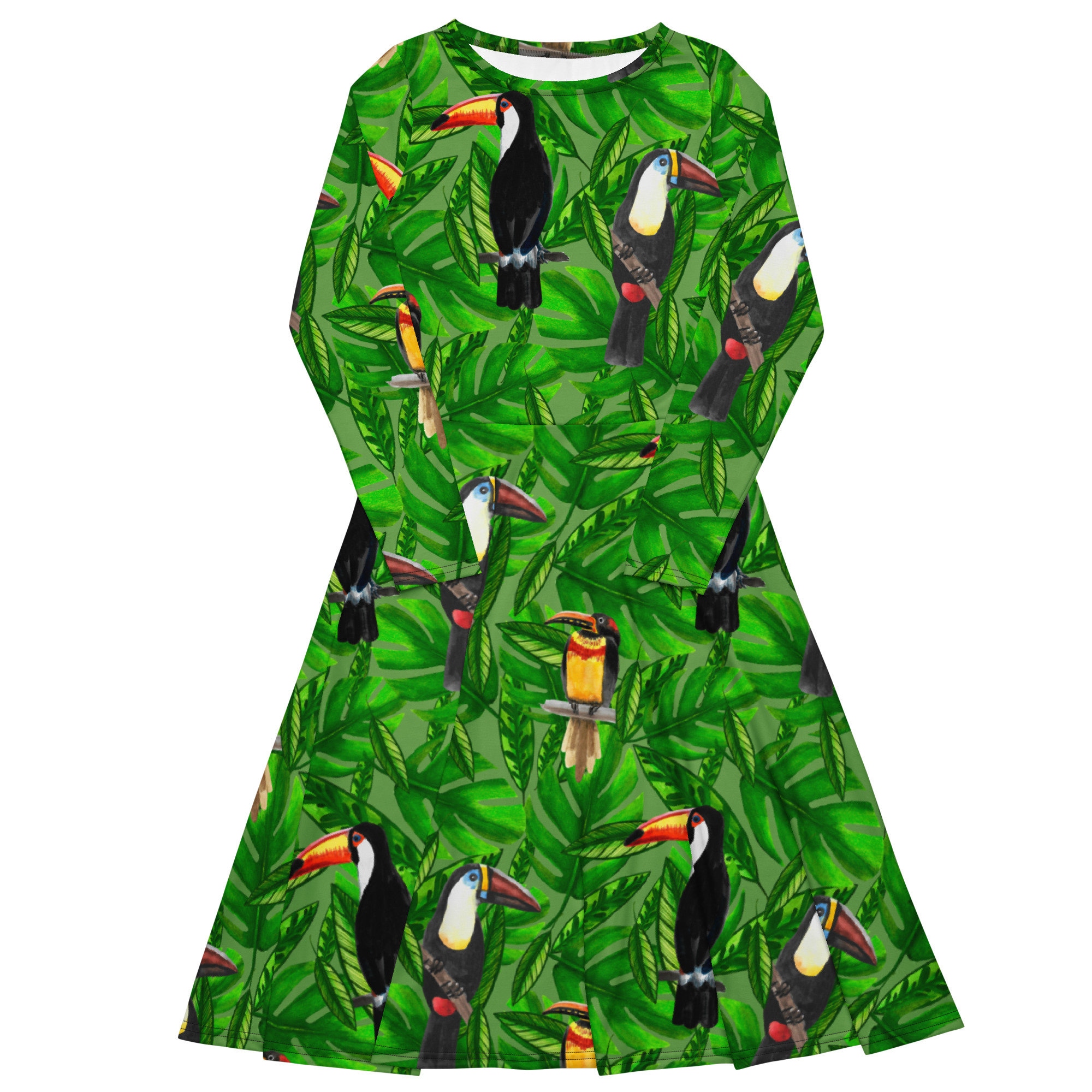 Rainforest Dress Tropical Birds Teacher Dress Jungle Theme - Etsy