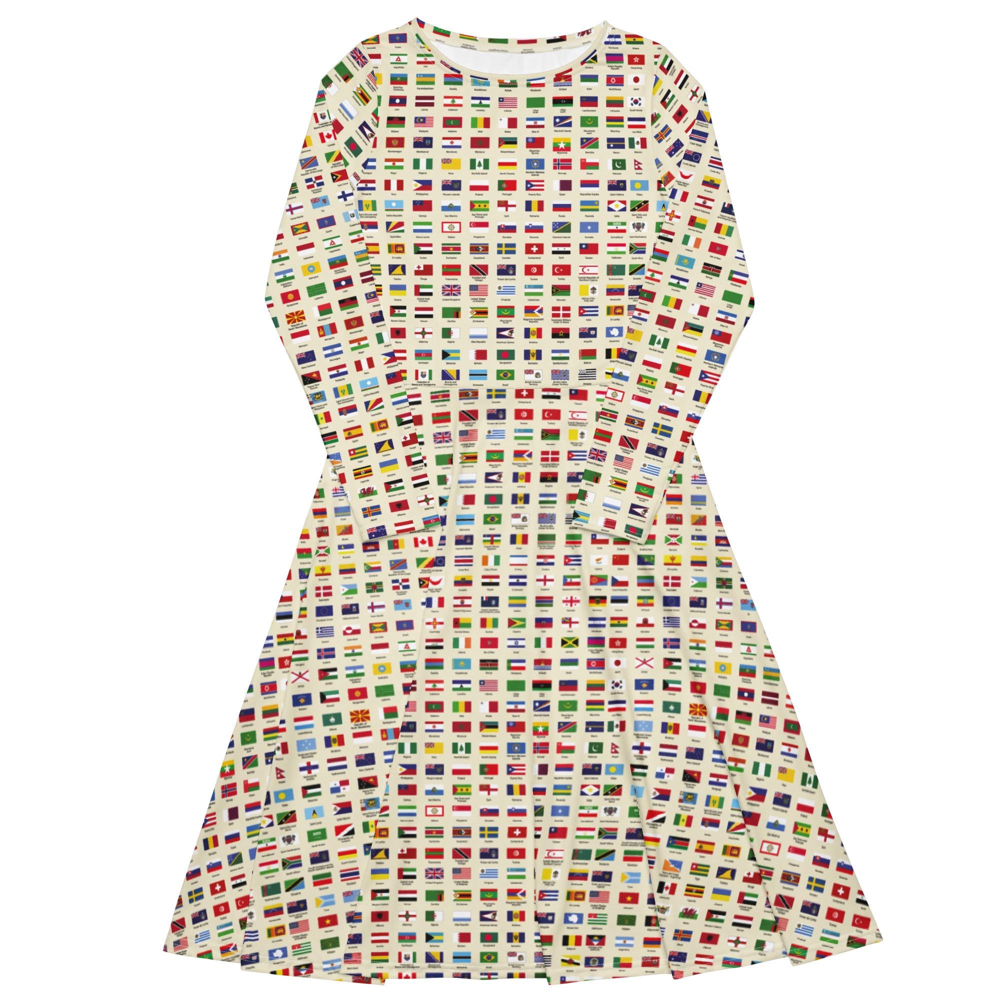 World Flag Dress, Flags of the World Dress, World Countries Dress ...