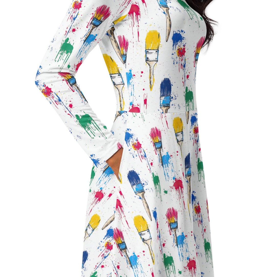 Paintbrush Dress, Artist Dress, Art Teacher Dress, Dress for Artist ...