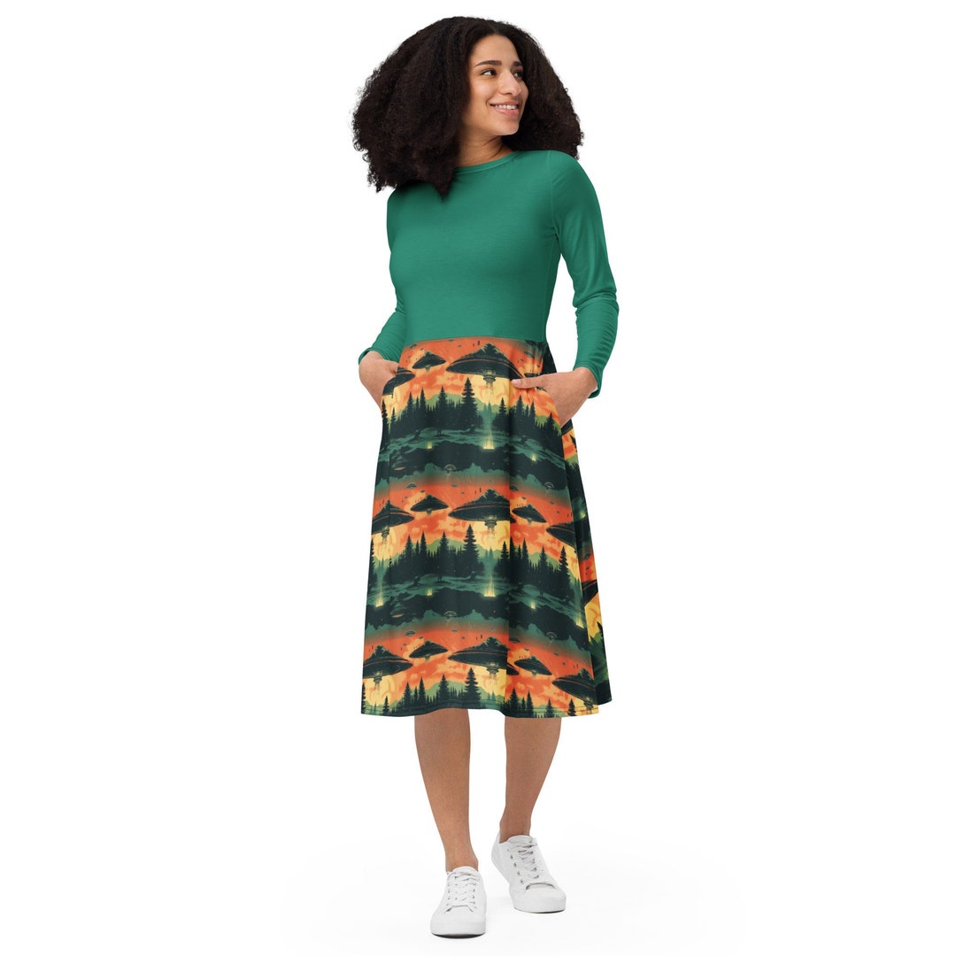 Alien Dress, Retro Spaceship Dress, Scifi Lover, Nerd Dress, Science ...