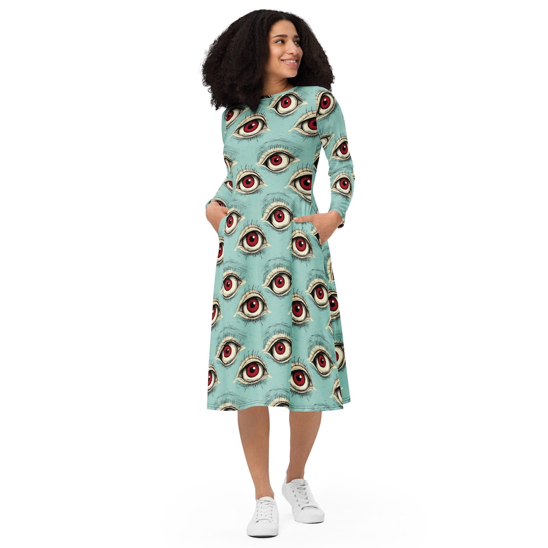 Eyeball Dress, Quirky Dress, Weirdcore Dress, Weirdcore Clothing ...