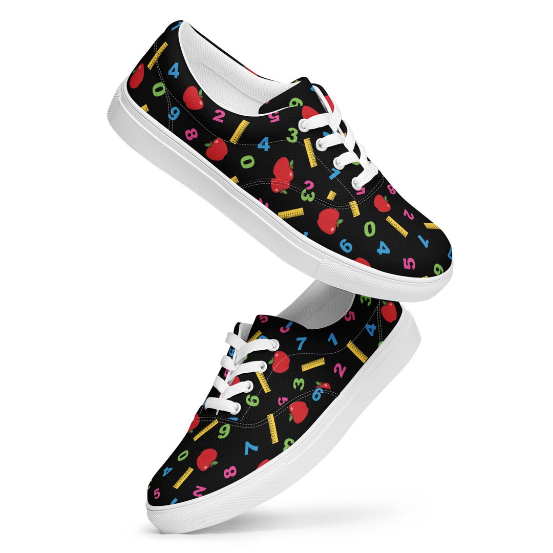 Classroom Themed Men’s Canvas Shoes, Fun Sneakers for Teachers - Etsy