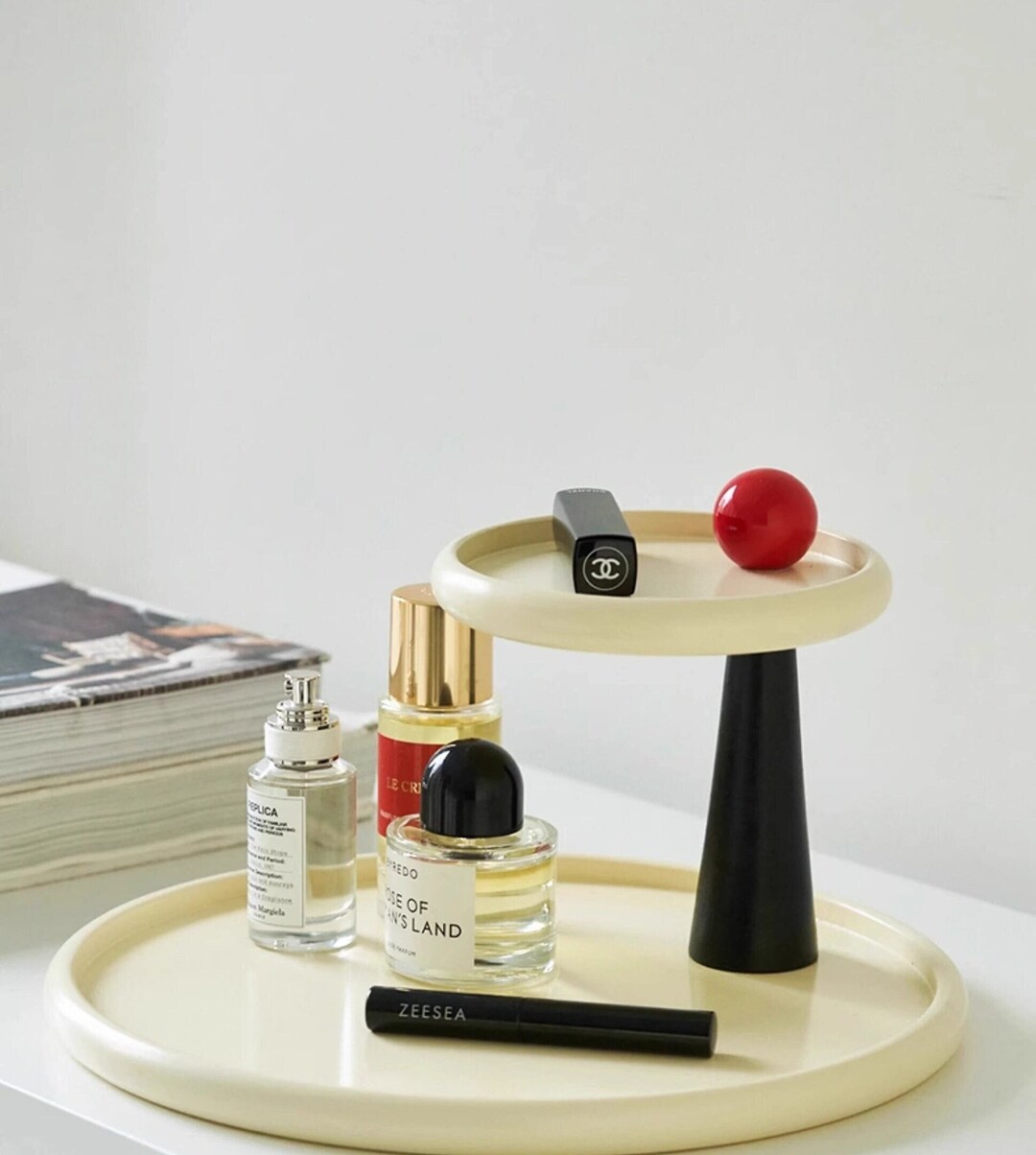 Contemporary Layered Storage Tray With Round Ball and Movable - Etsy