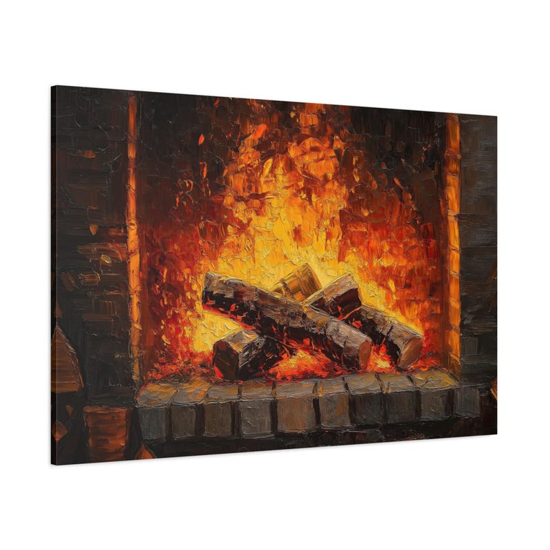 Fireplace Poster - Etsy