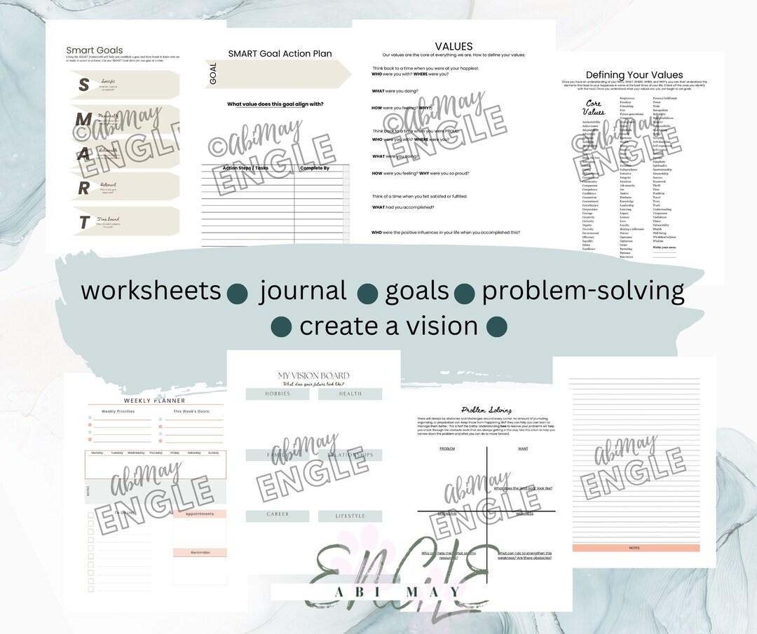 Define Your Values - Define Your Life Goals PRINTABLE Pdfs Workbook - Etsy