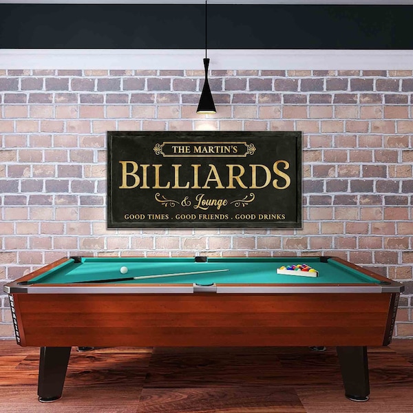 Billiards Sign - Etsy
