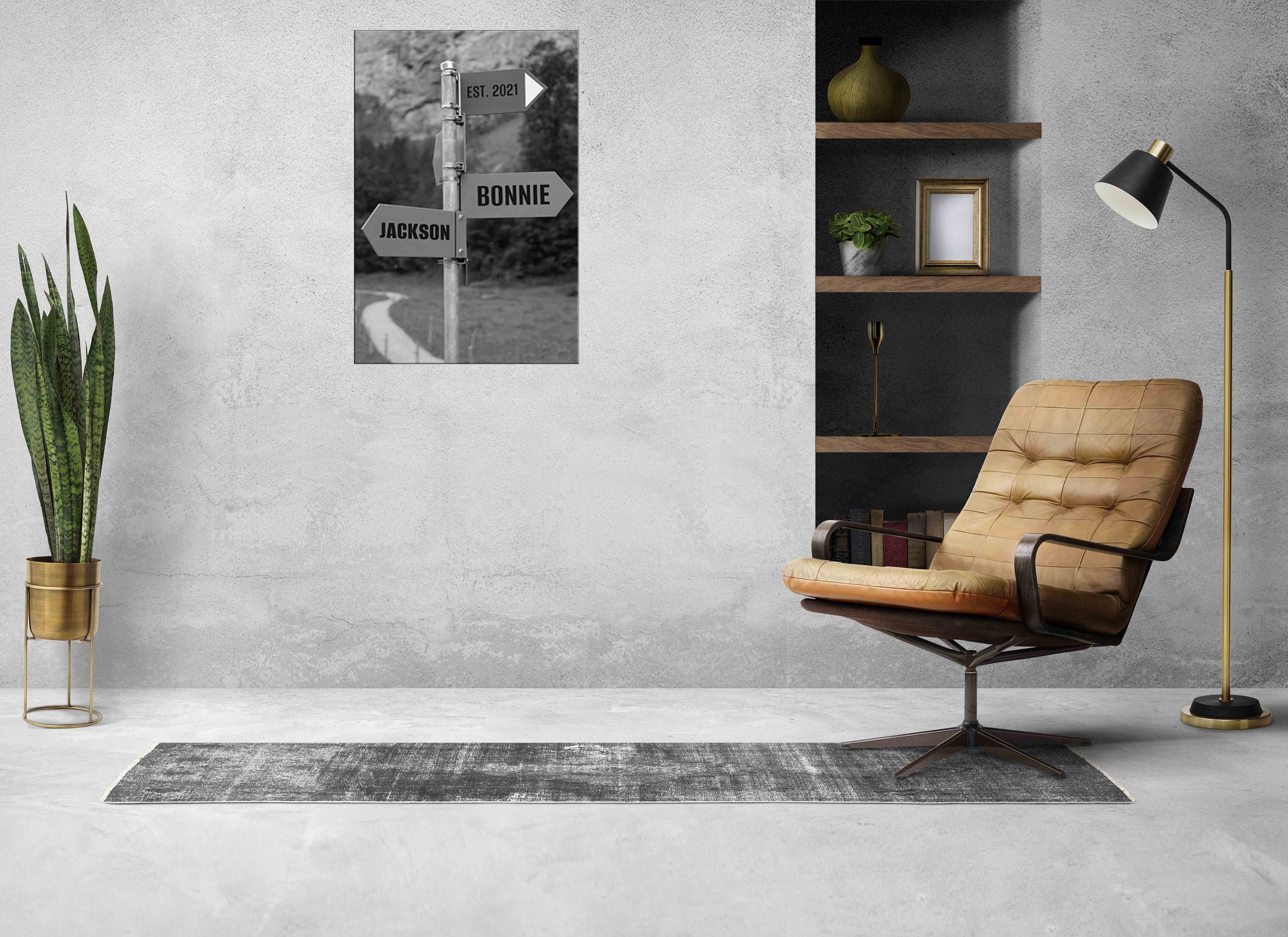 Custom Intersection Name Street Sign Canvas Vintage Valentine's Day ...