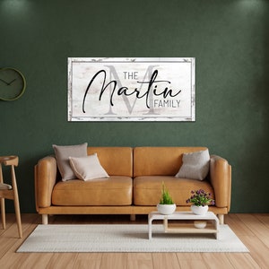 Custom Family Name Sign Special Typography Canvas Family House Decor ...