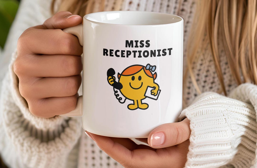 Miss Receptionist Mug, Funny Office Gift for Receptionists, Front Desk ...