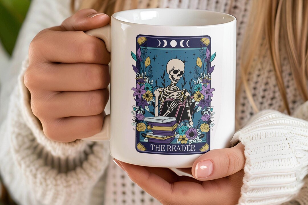 The Reader Tarot Card Mug, Tarot Lover Gift, Psychic Gift, Witchcraft ...
