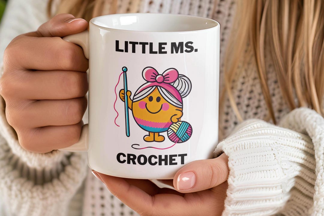 Little Miss Crochet Mug, Funny Crochet Gift, Crafting Mug, Crochet ...