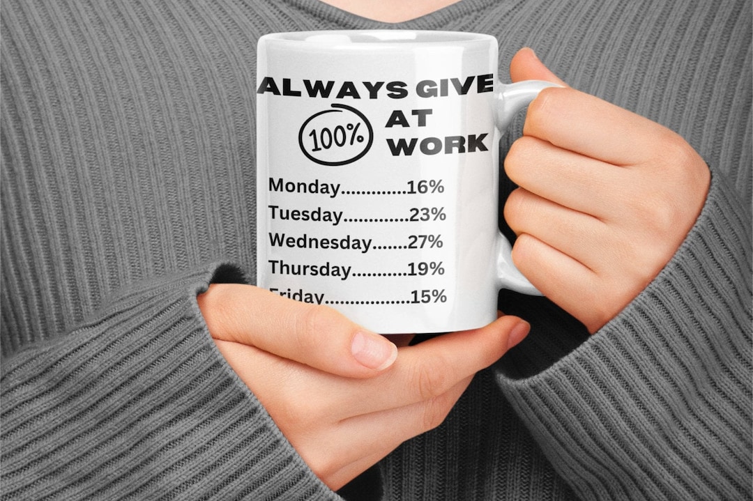 Sarcastic Work Coffee Mug Always Give 100 at Work Funny Mug - Etsy