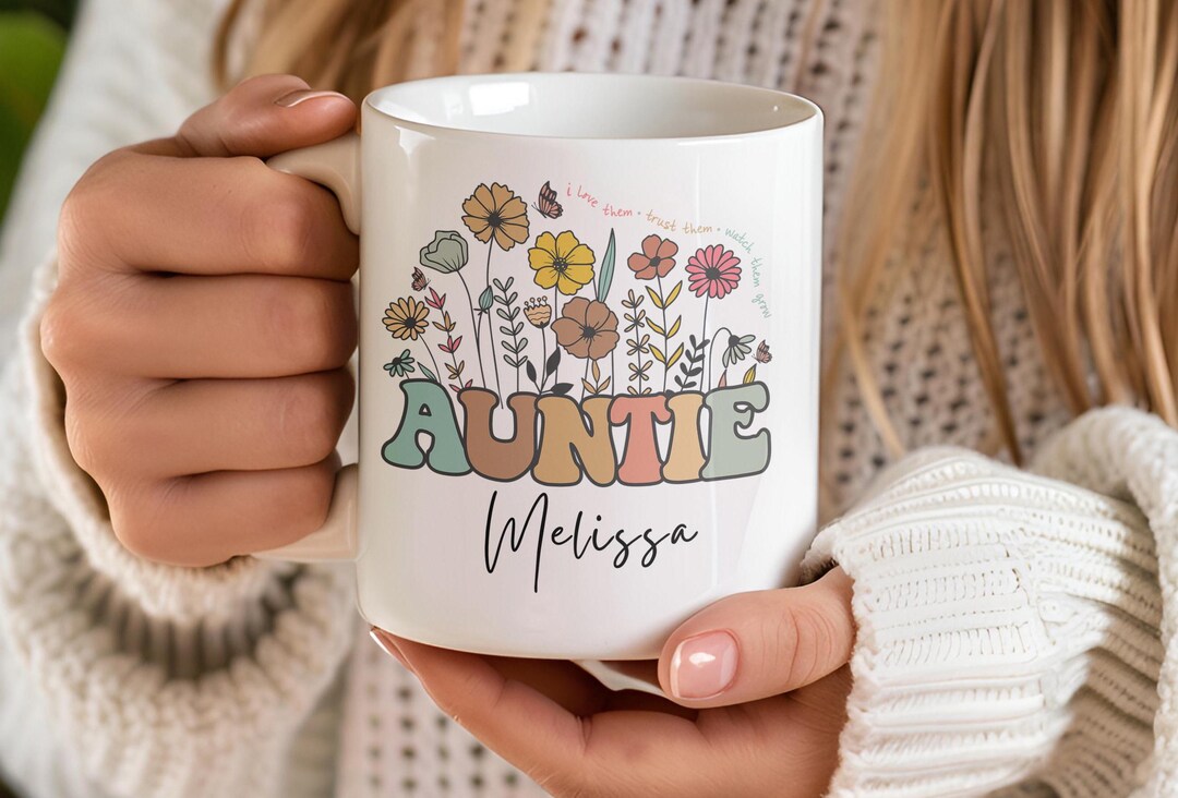 Personalized Floral Auntie Mug, Surprise Auntie Gift, You're Going to ...
