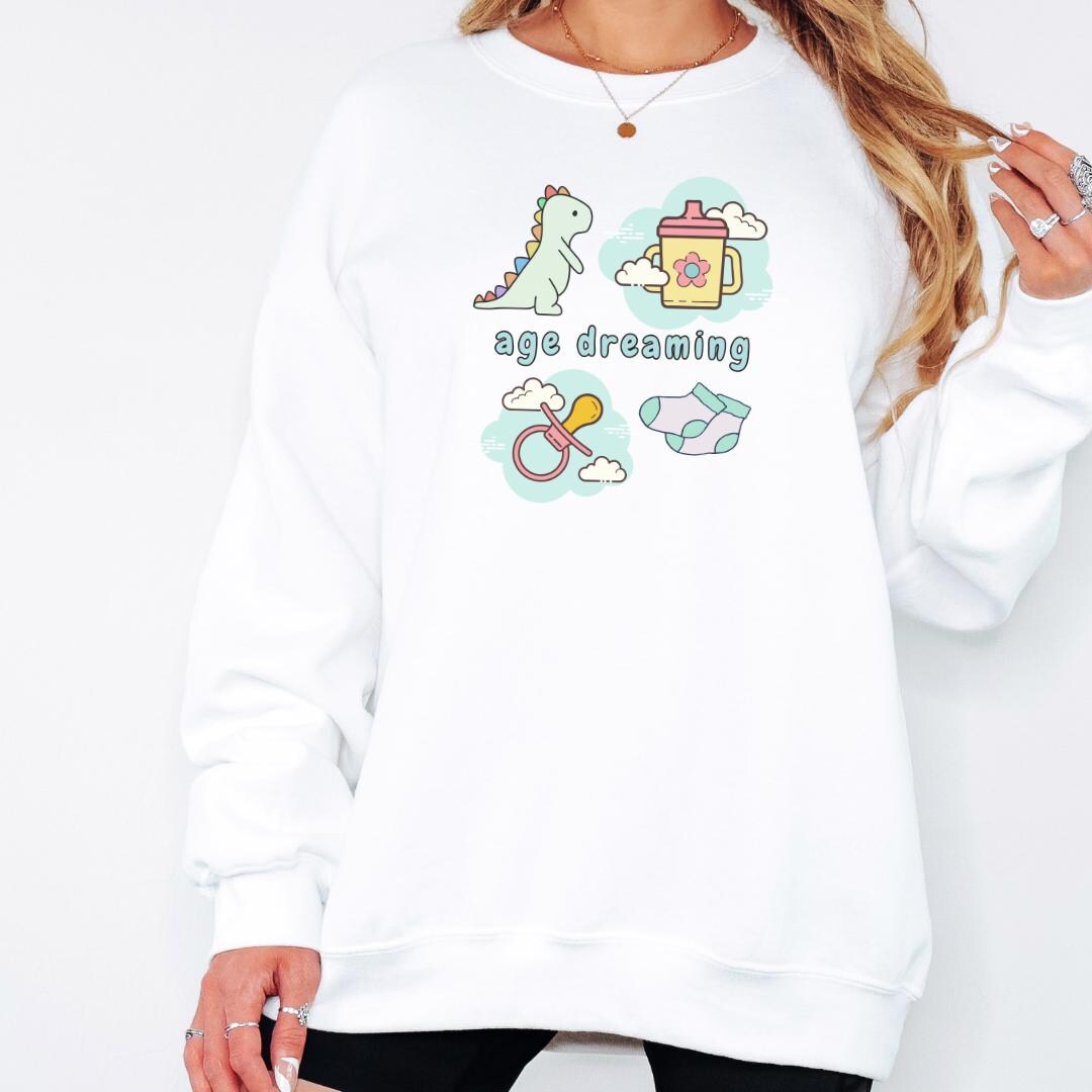 Age Regression Crewneck Dinosaur Unisex Agere Clothes Dino Babycore ...