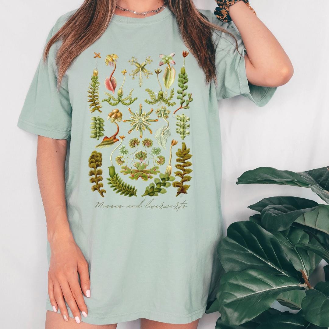 Botany Shirt Comfort Colors Vintage Illustration Mosses Liverworts ...