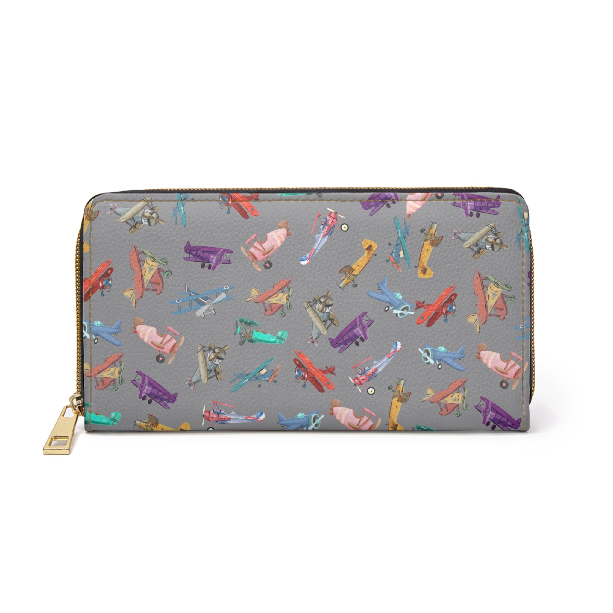 Vintage Airplane Zipper Wallet - Etsy