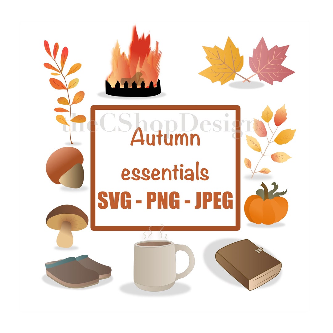 Autumn Clipart Bundle Clip Art Fall PNG Wall Art Svgbundle - Etsy
