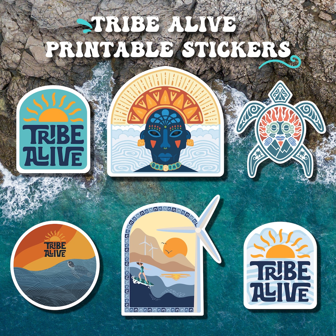 Printable Tribal Turtle Stickers PNG | Tribal Stickers, Outdoor Turtle ...