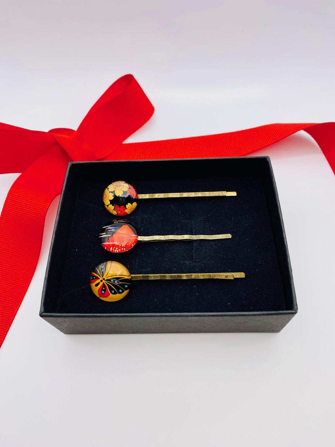 Japanese Good Luck Hair Pins – Handmade in Japan- Mt Fuji, Sakura Plum ...