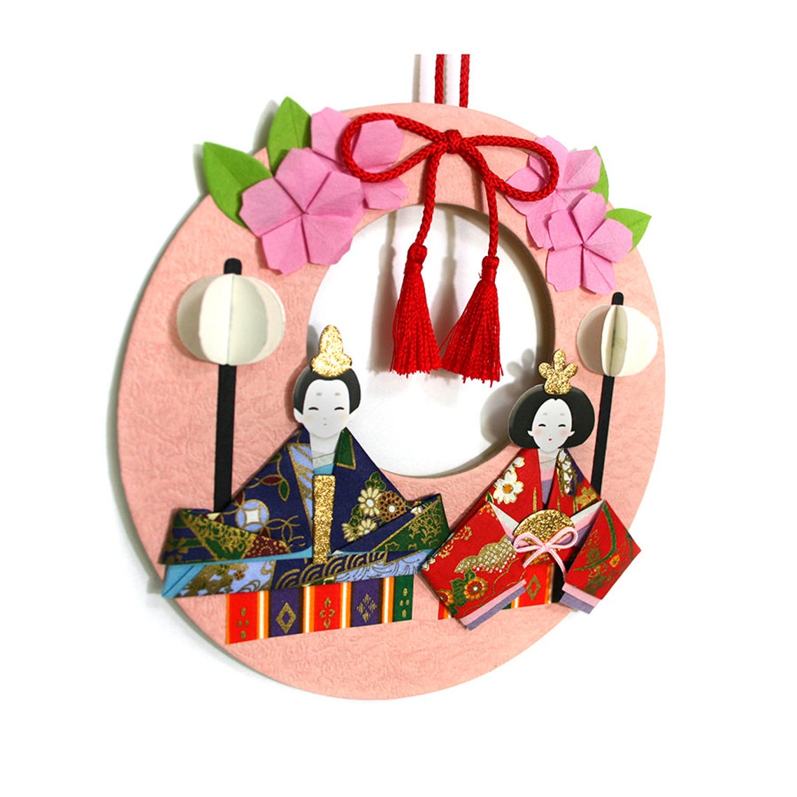 Japanese Wall Hanging Kit -DIY Hina Matsuri Wedding Couple Doll - Washi ...