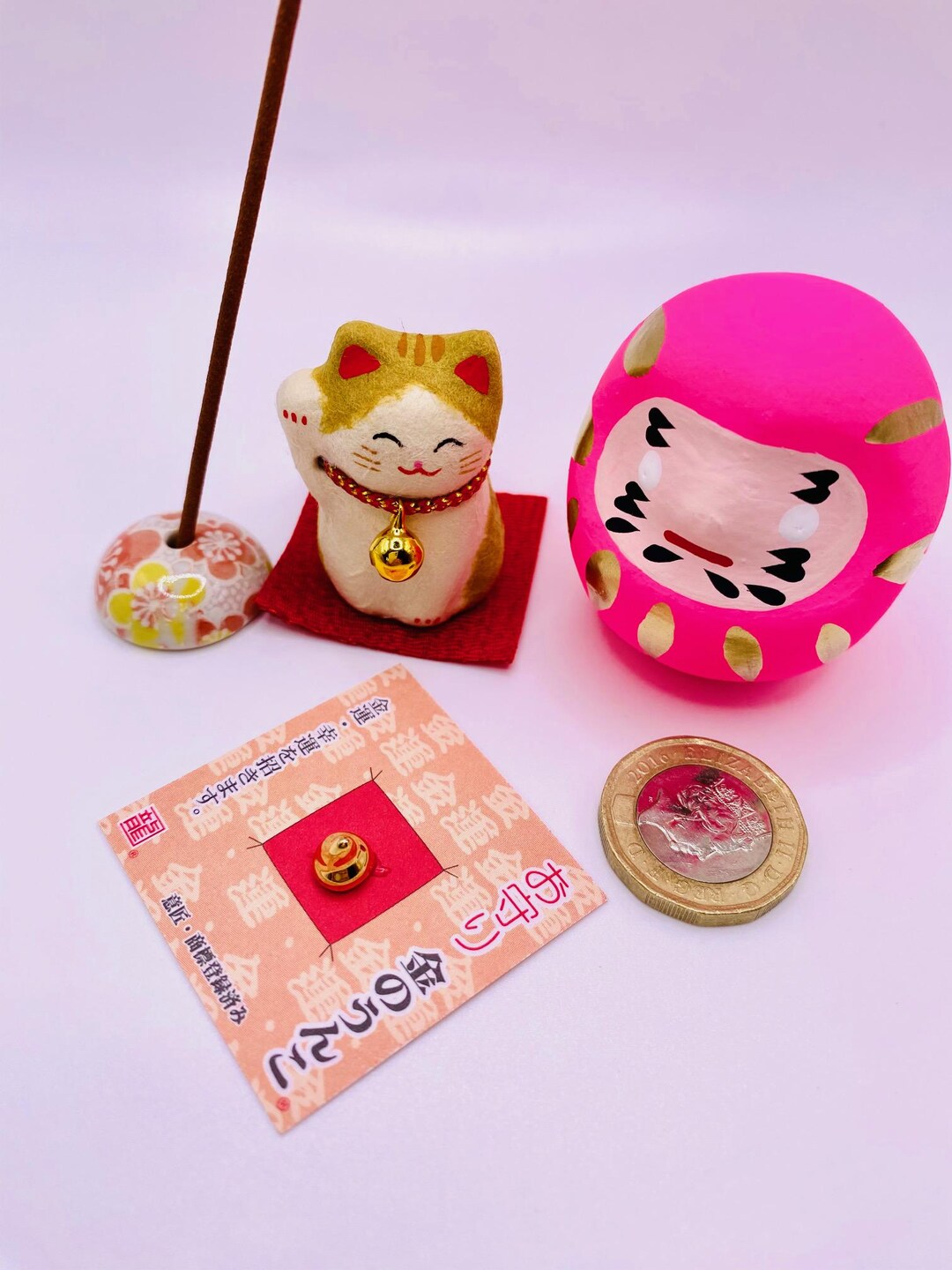 Japanese Lucky Cat & Daruma Set –japanese Good Luck Doll for Goals ...