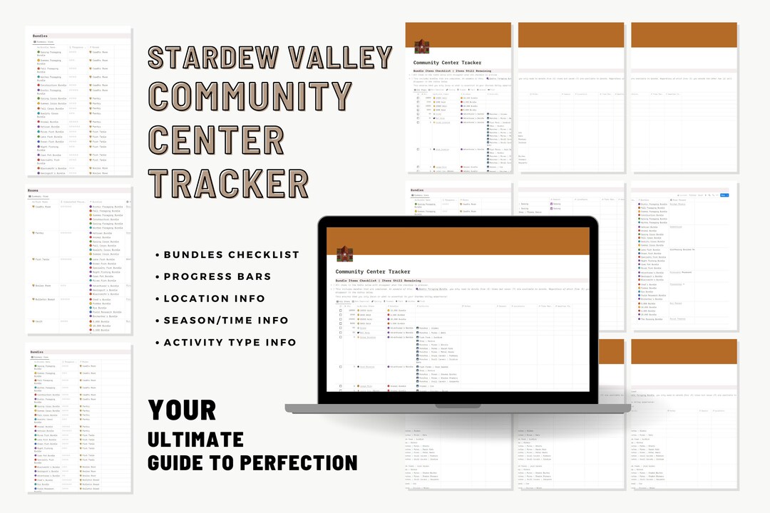Stardew Valley Community Center Notion Checklist Tracker: the Ultimate ...