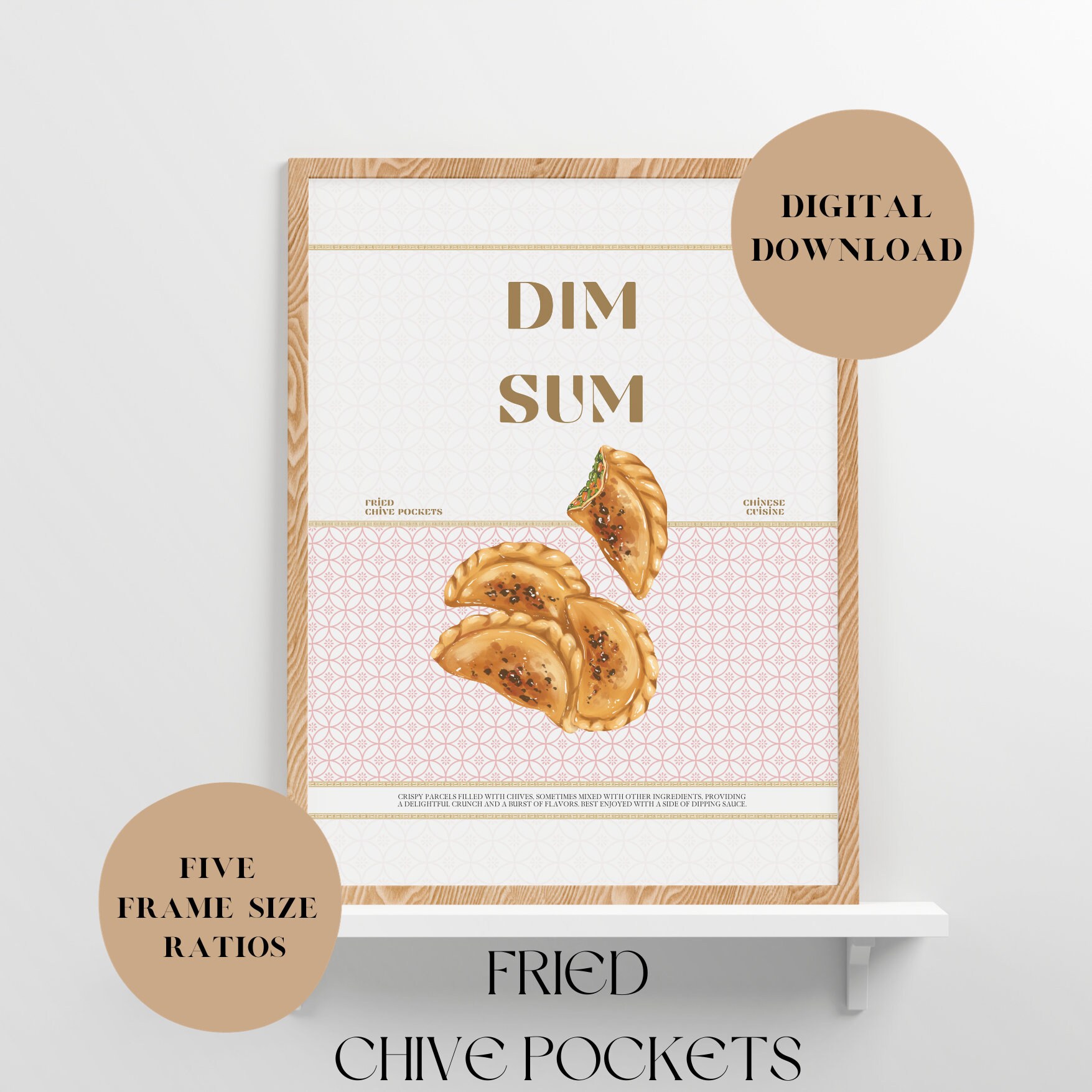 Chinese Food Dim Sum Printable Wall Art, Set of 15 Food Digital Posters ...